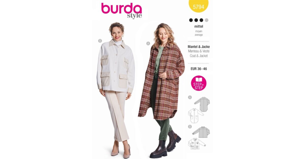 Burda módní střih 5794 | DůmLátek.cz - látky, metráž, galanterie