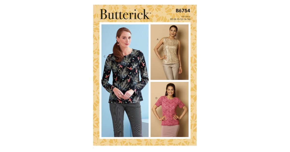 Střih Butterick B6754 velikosti 16-18-20-22-24 | DůmLátek.cz - látky ...