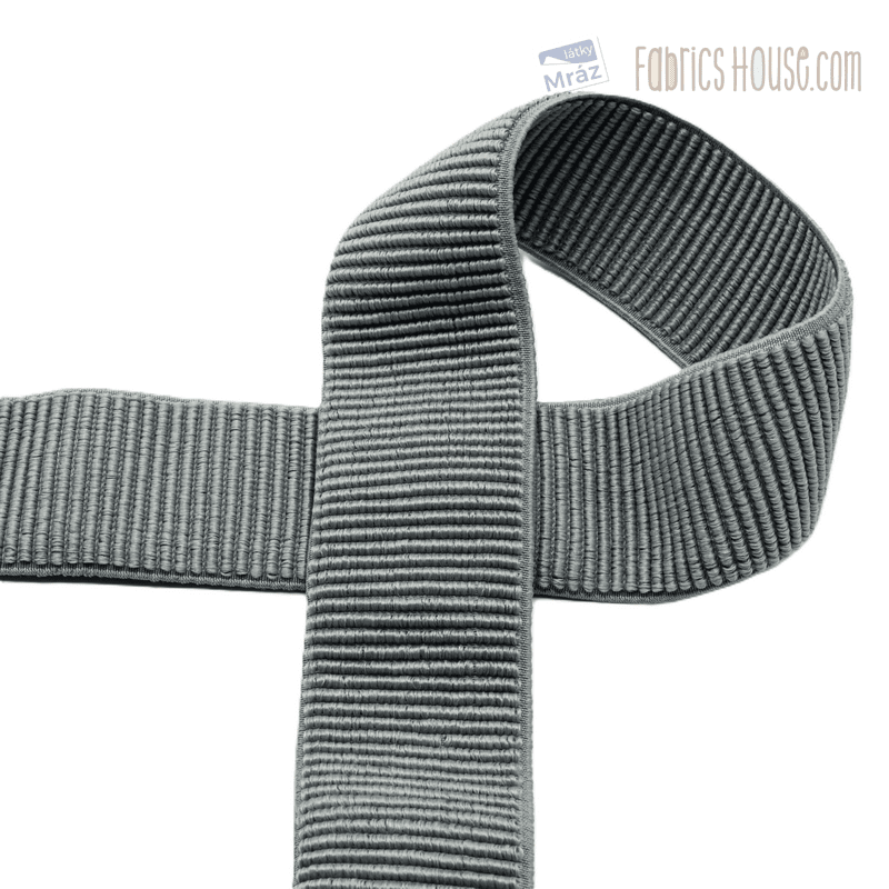 Elastic strap grey, width 50 mm | FabricsHouse.com