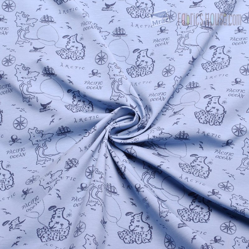 Jersey with map | FabricsHouse.com
